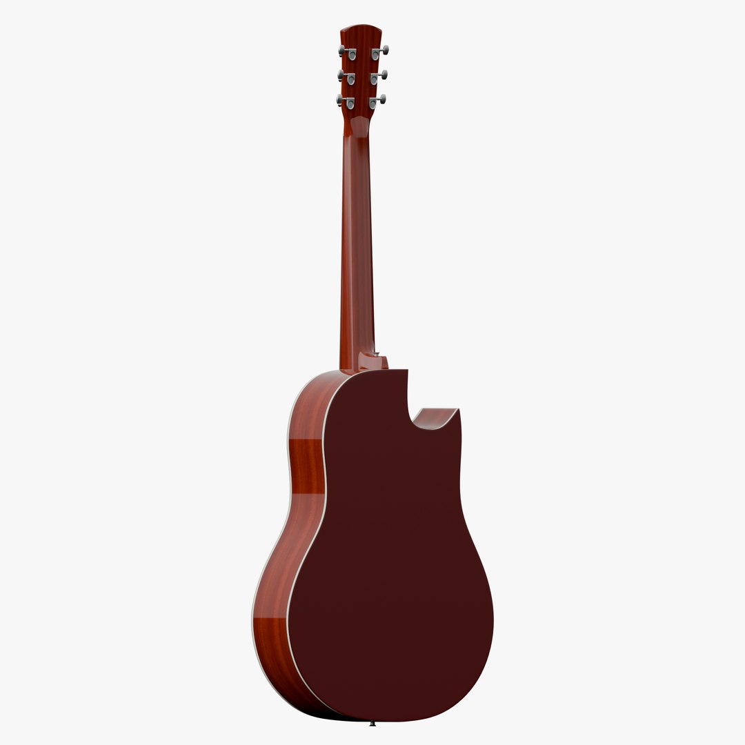 Acoustic Guitar Slope Shouldered Dread Model PBR Model - TurboSquid 2323918