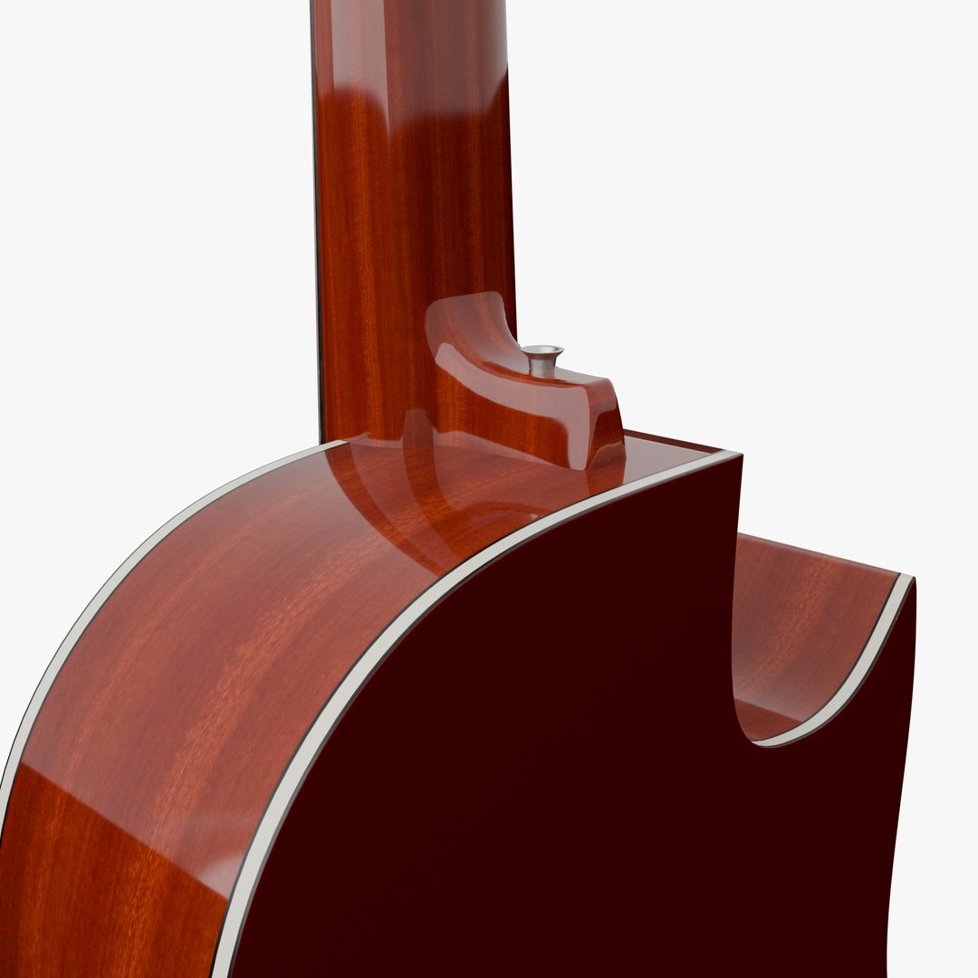 Acoustic Guitar Slope Shouldered Dread Model PBR Model - TurboSquid 2323918