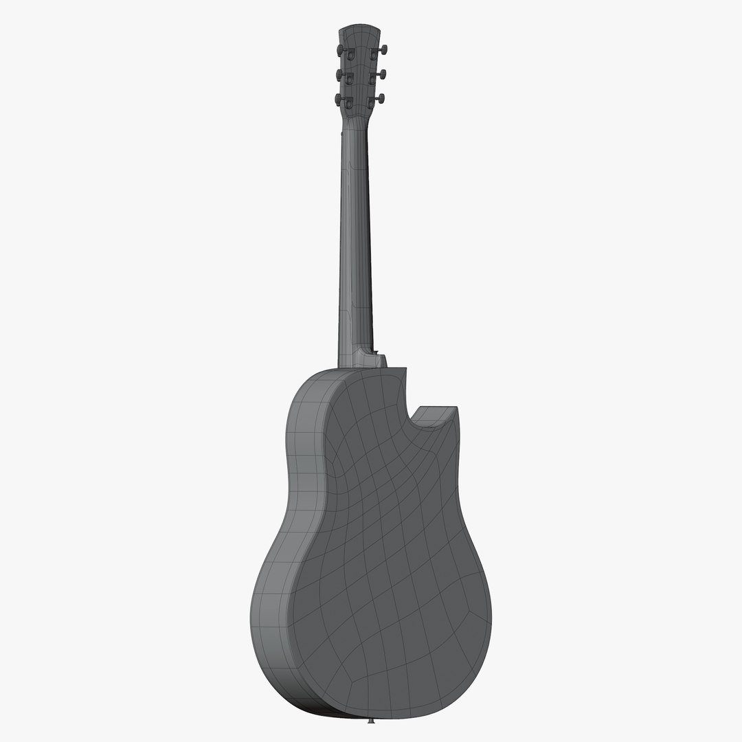 Acoustic Guitar Slope Shouldered Dread Model PBR Model - TurboSquid 2323918