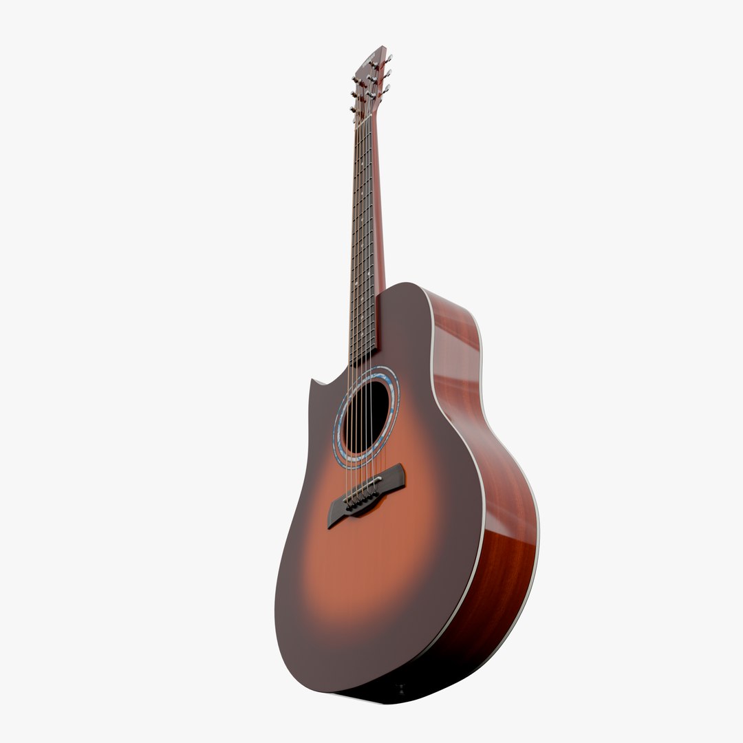 Acoustic Guitar Slope Shouldered Dread Model PBR Model - TurboSquid 2323918