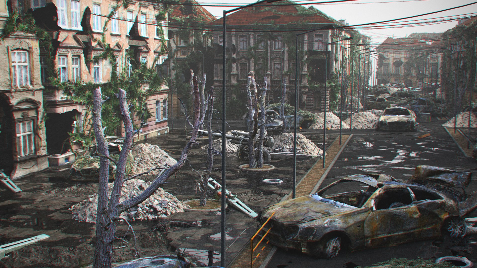 3D Apocalyptic Street Model - TurboSquid 2293567