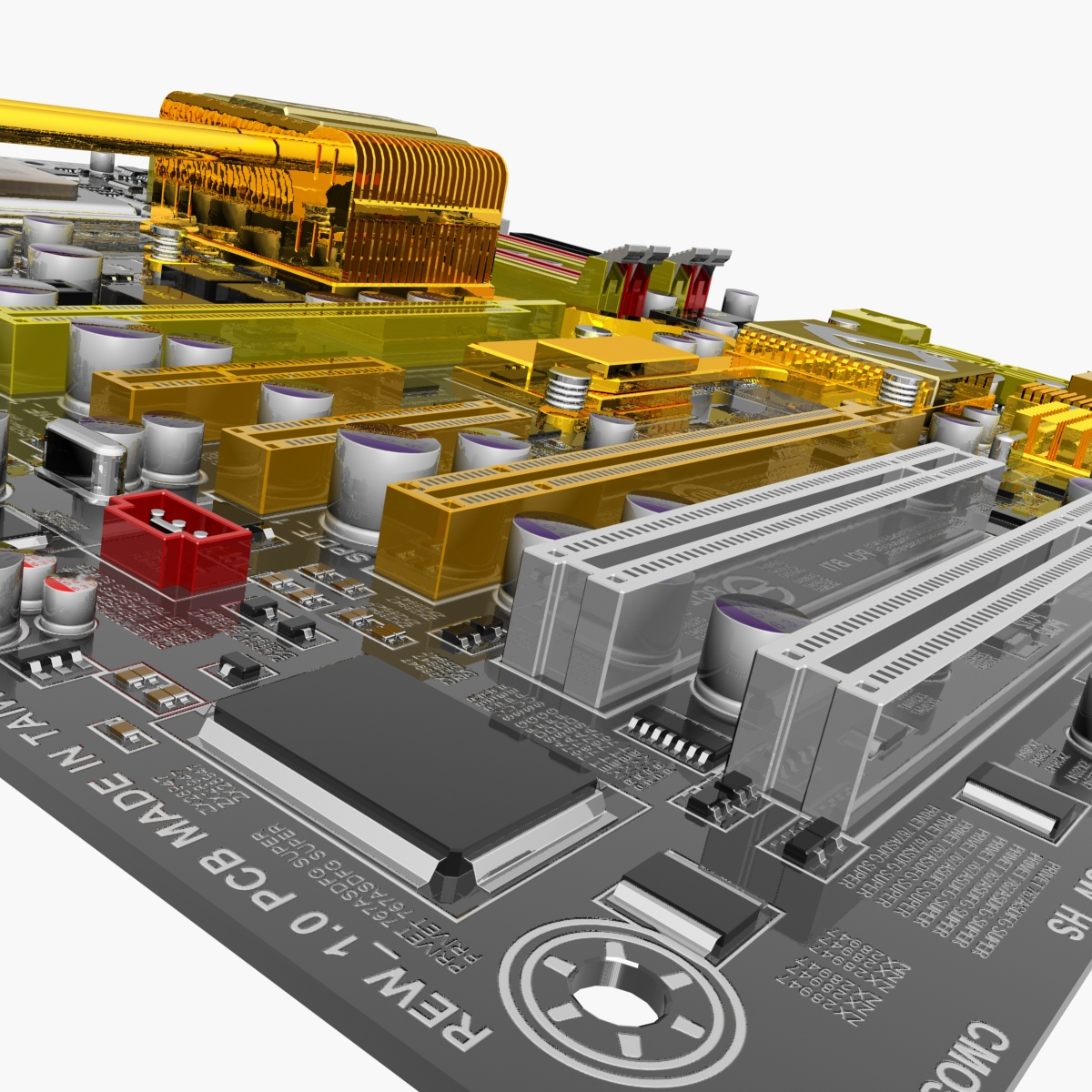 3d model motherboard ga-ep45-dq6