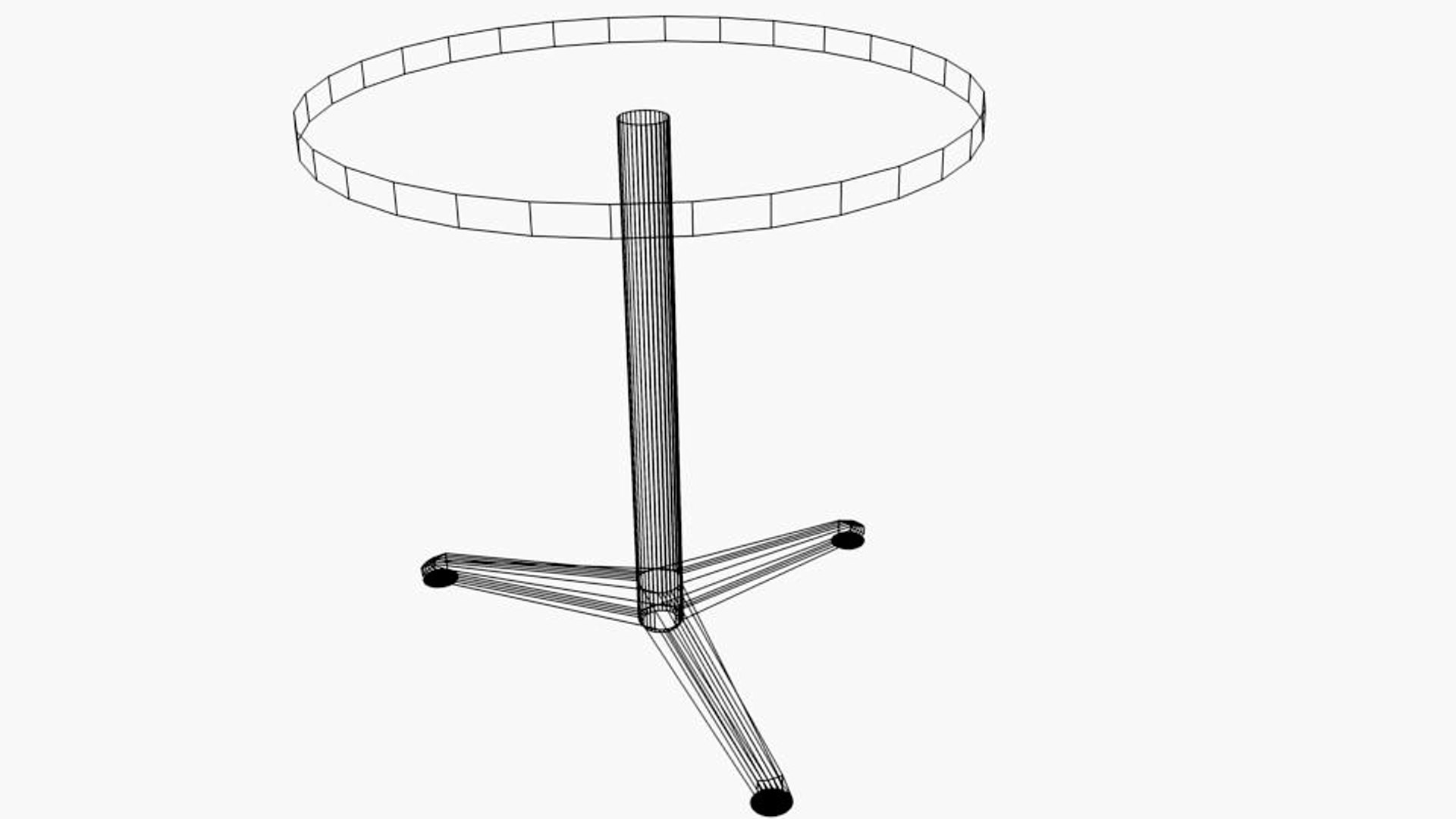 circle table 3d 3ds