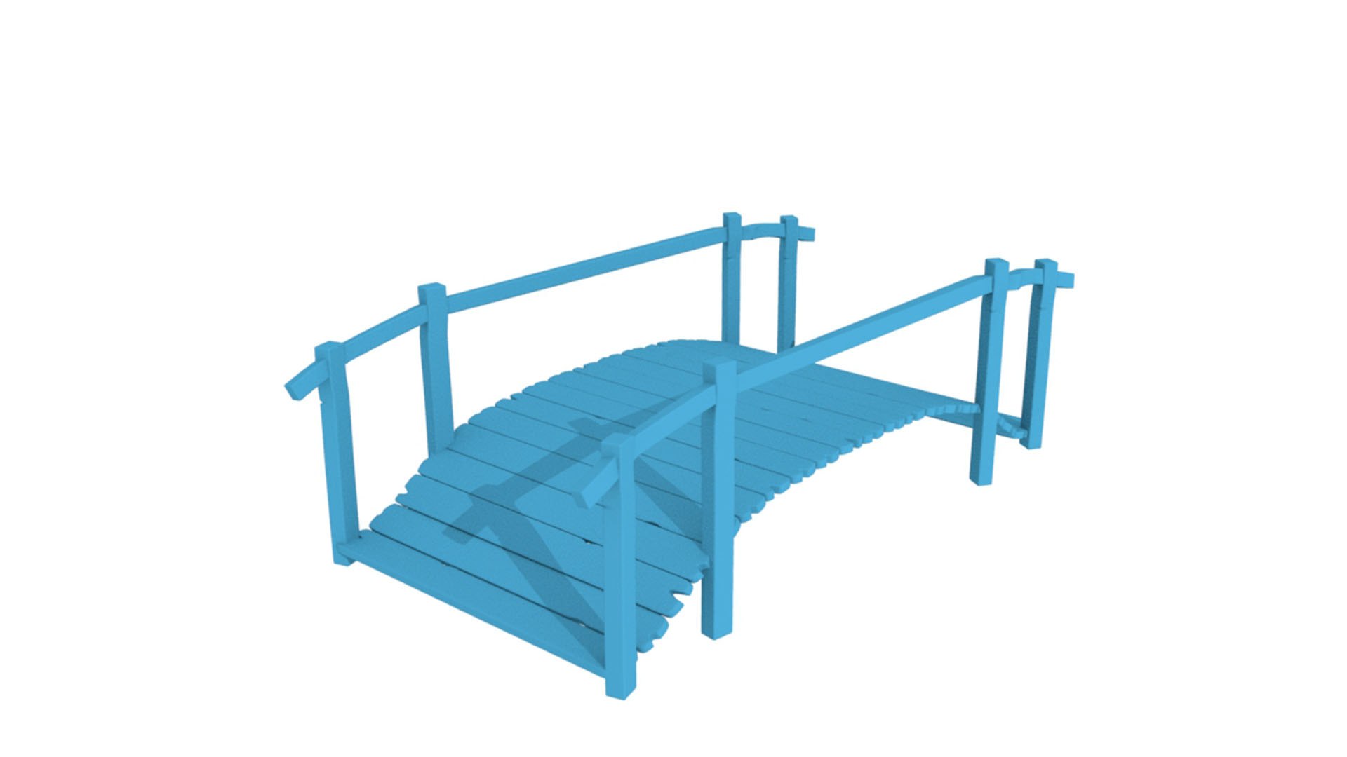 3D Cartoon Low Poly Wood Bridge With Animation - TurboSquid 1838779