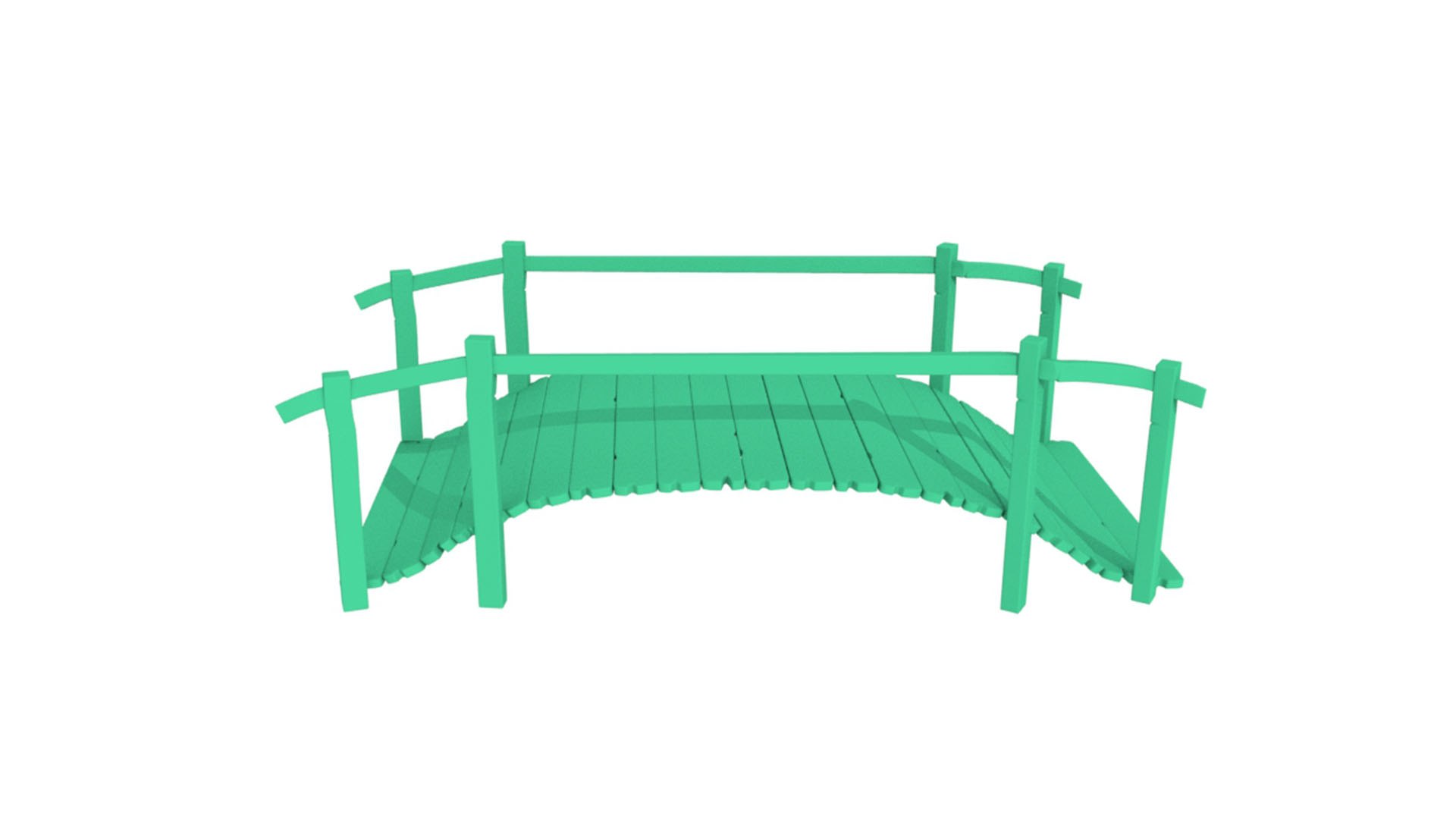 3D Cartoon Low Poly Wood Bridge With Animation - TurboSquid 1838779