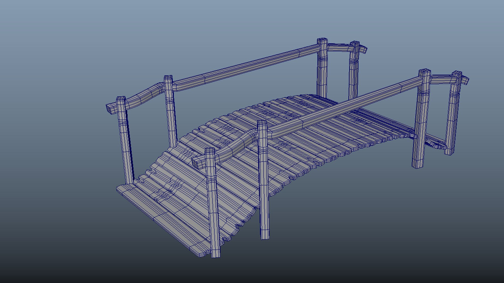 3D Cartoon Low Poly Wood Bridge With Animation - TurboSquid 1838779