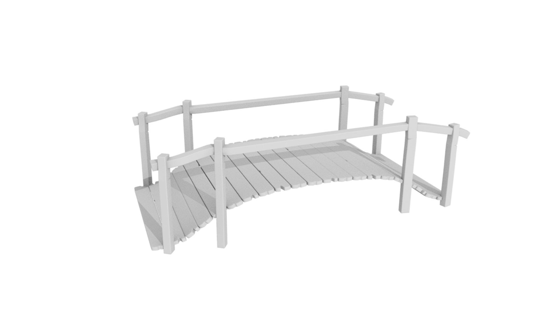 3D Cartoon Low Poly Wood Bridge With Animation - TurboSquid 1838779