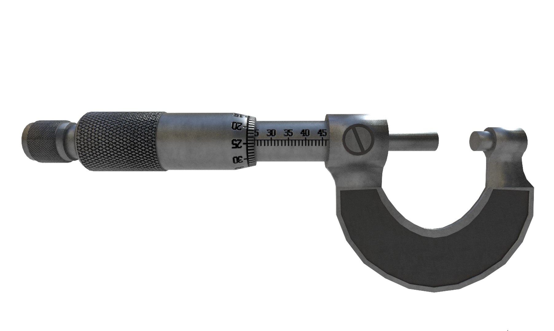 Metallic Micrometer Calipers Tool Model - TurboSquid 1411336