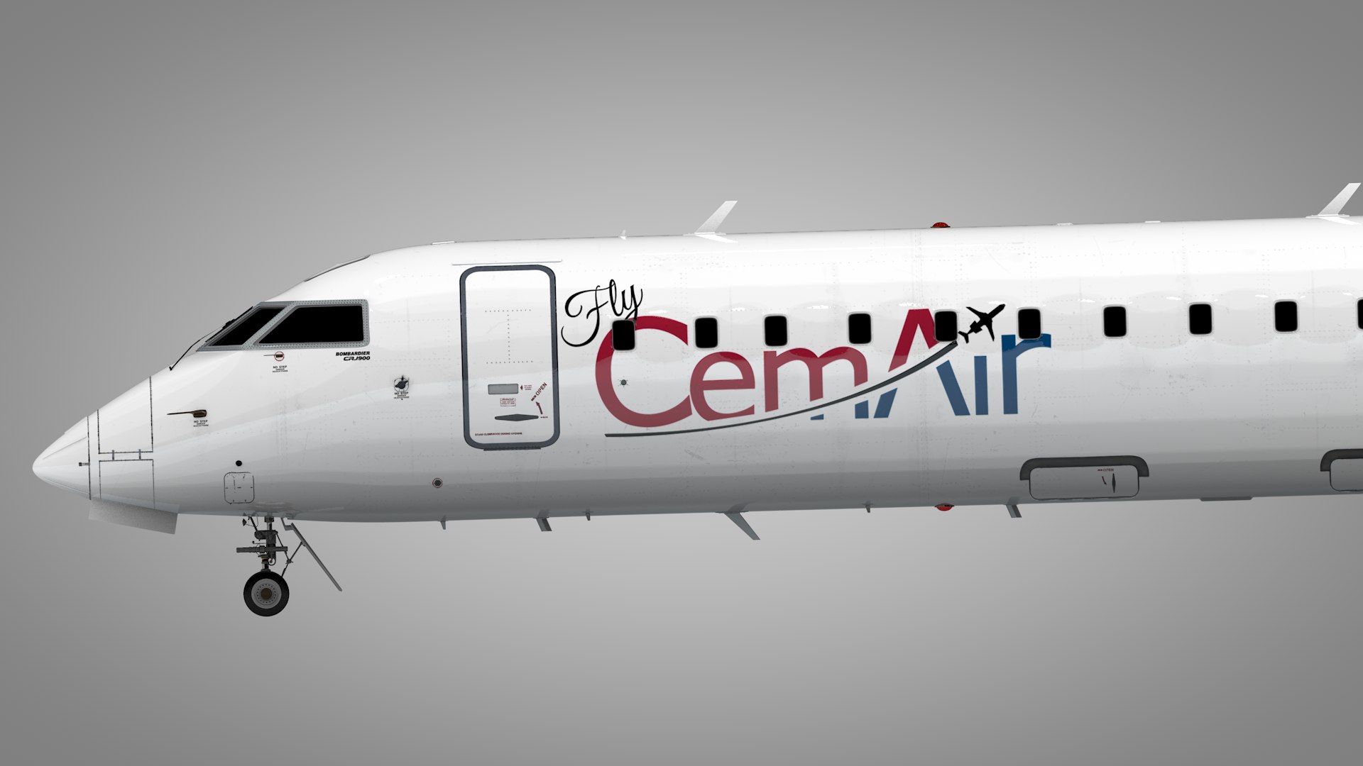 3D CemAir BOMBARDIER CRJ 900 L2051 - TurboSquid 2153340