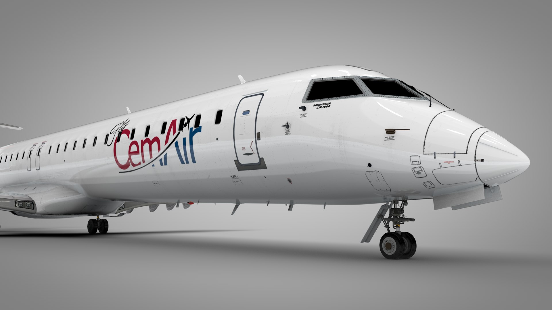 3D CemAir BOMBARDIER CRJ 900 L2051 - TurboSquid 2153340