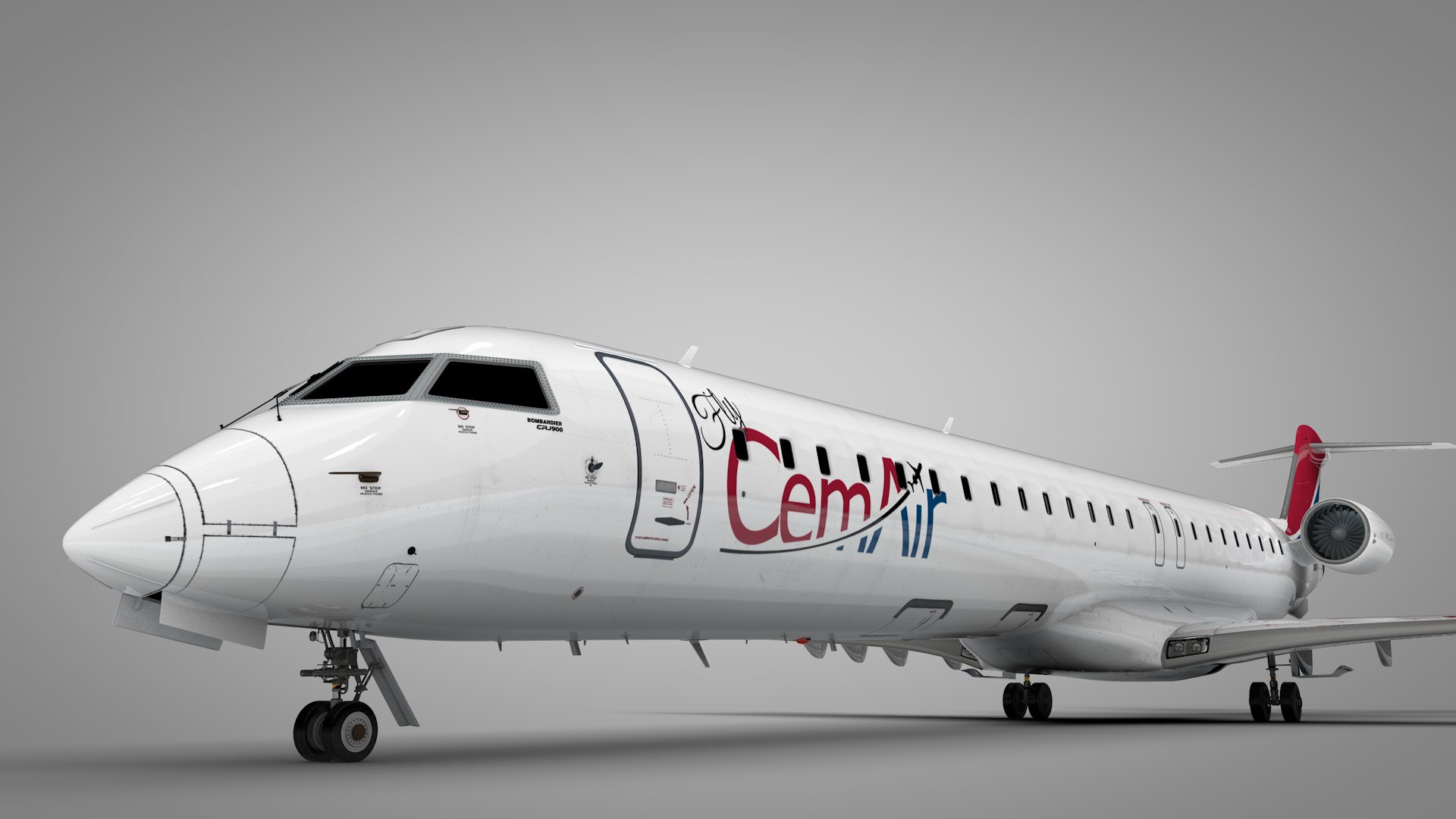 3D CemAir BOMBARDIER CRJ 900 L2051 - TurboSquid 2153340