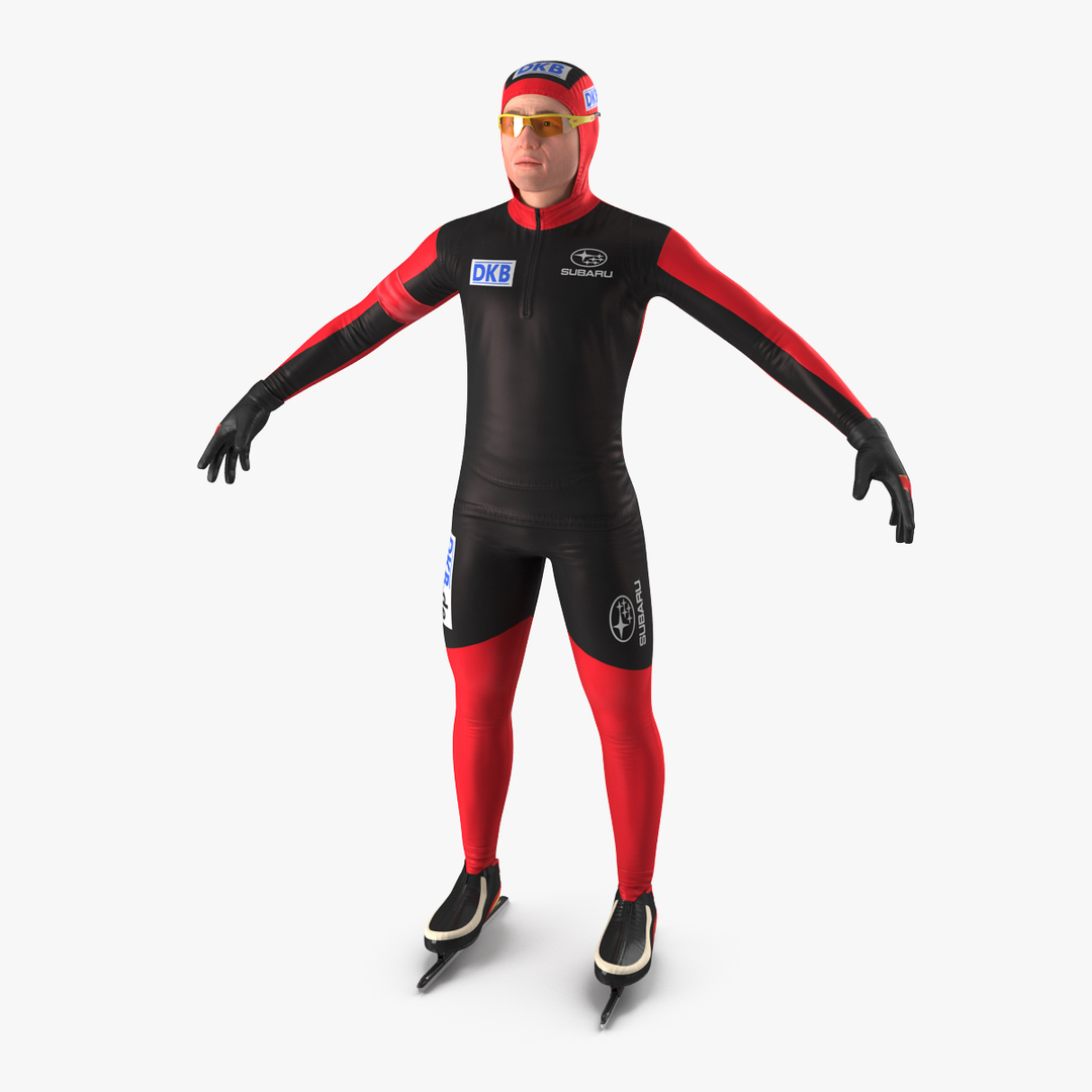 3D Speed Skater Rigged Model - TurboSquid 1158835