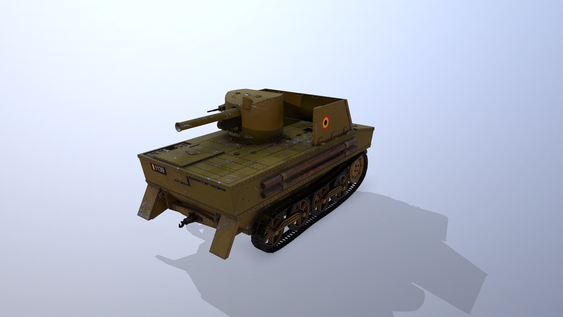 T13 tank belgian army 3D model - TurboSquid 1402263