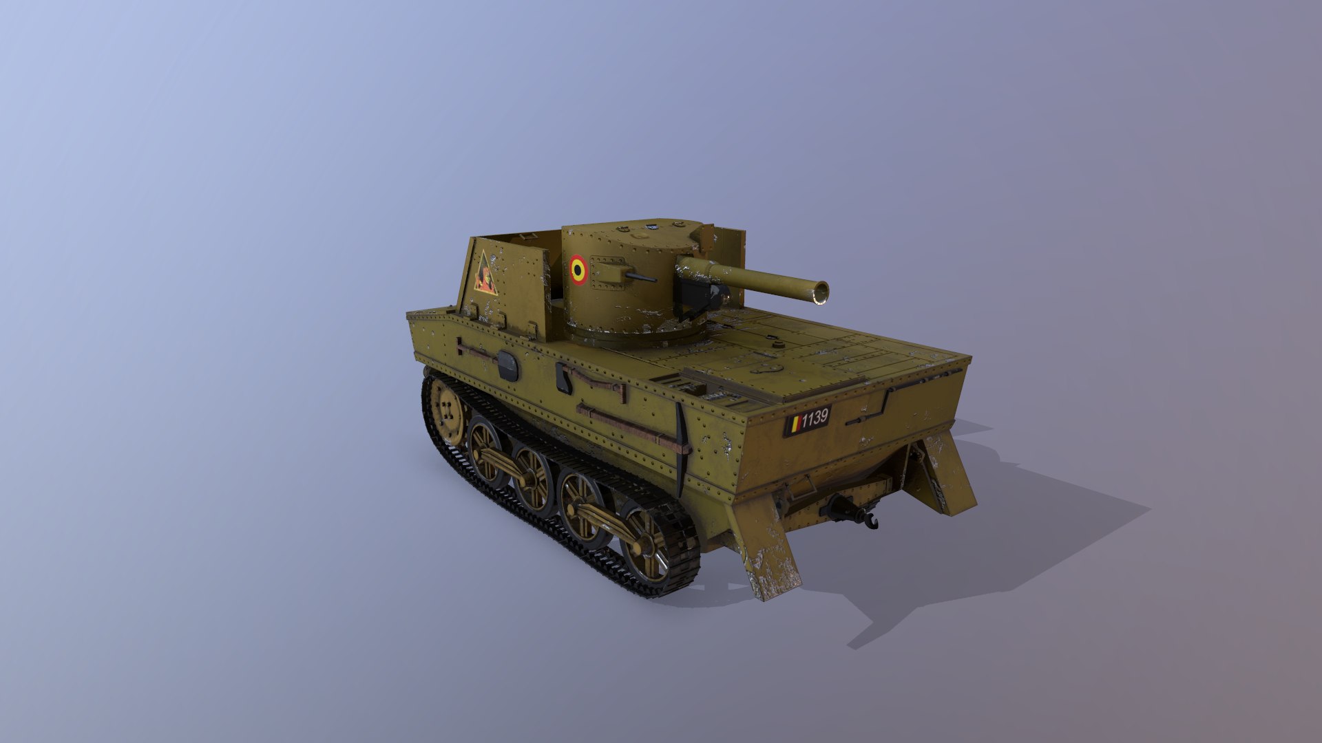 T13 tank belgian army 3D model - TurboSquid 1402263