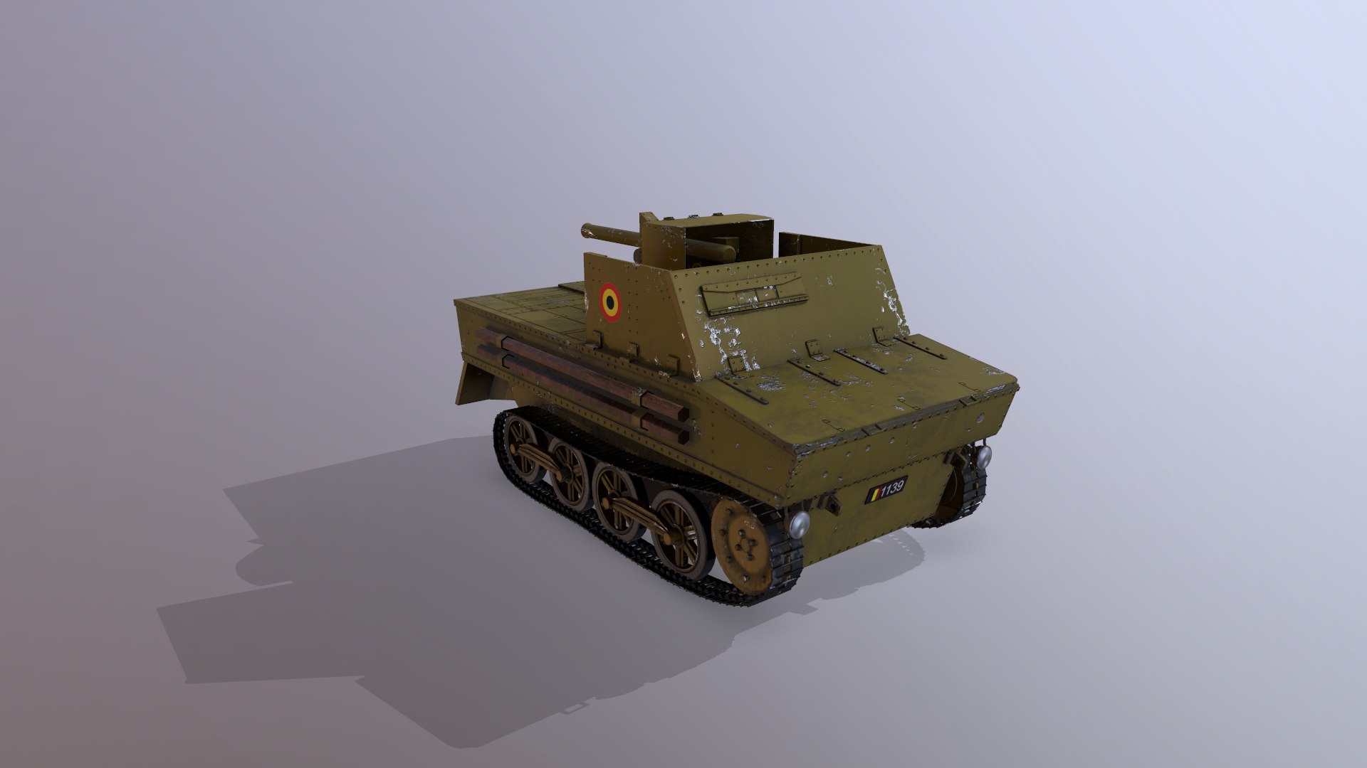 T13 tank belgian army 3D model - TurboSquid 1402263