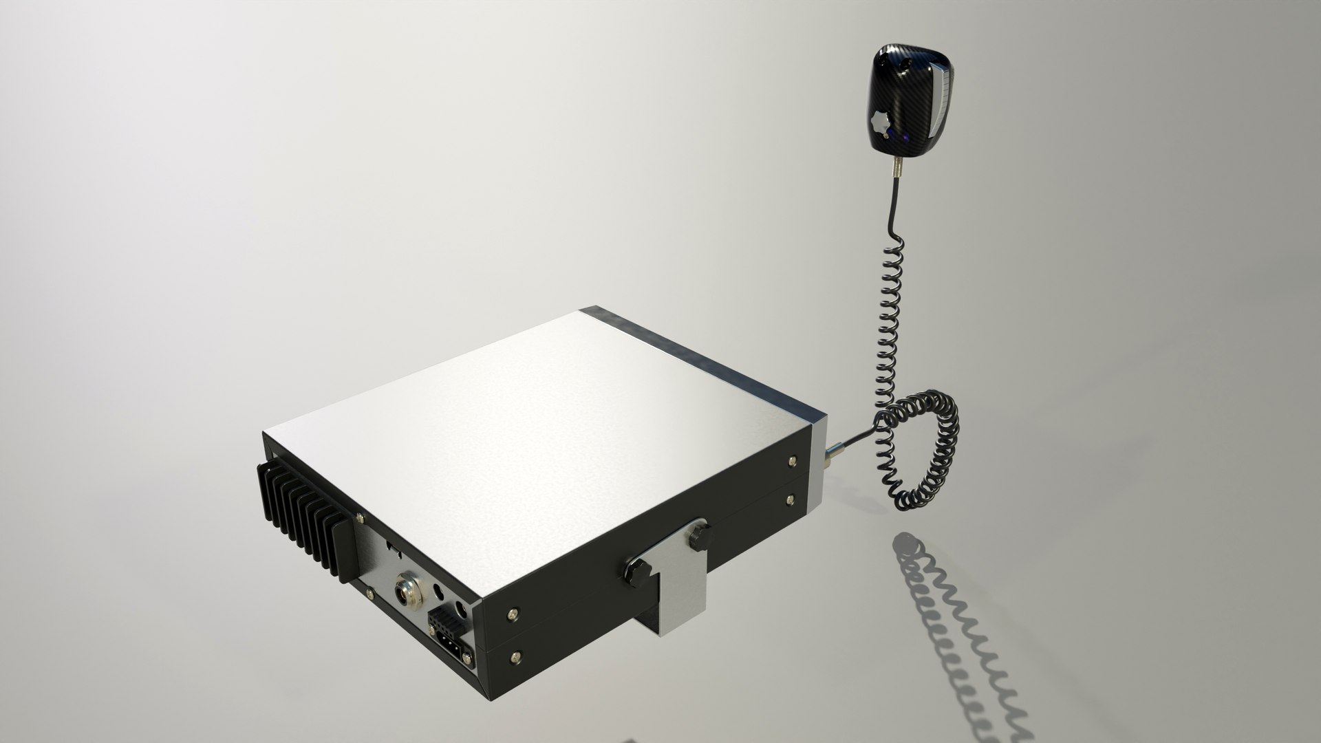 CB Radio With Microphone 3D Model - TurboSquid 2391018