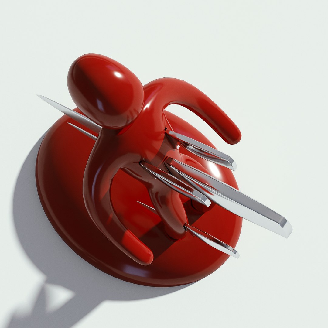 3D Red Knife Holder Model - TurboSquid 1449002