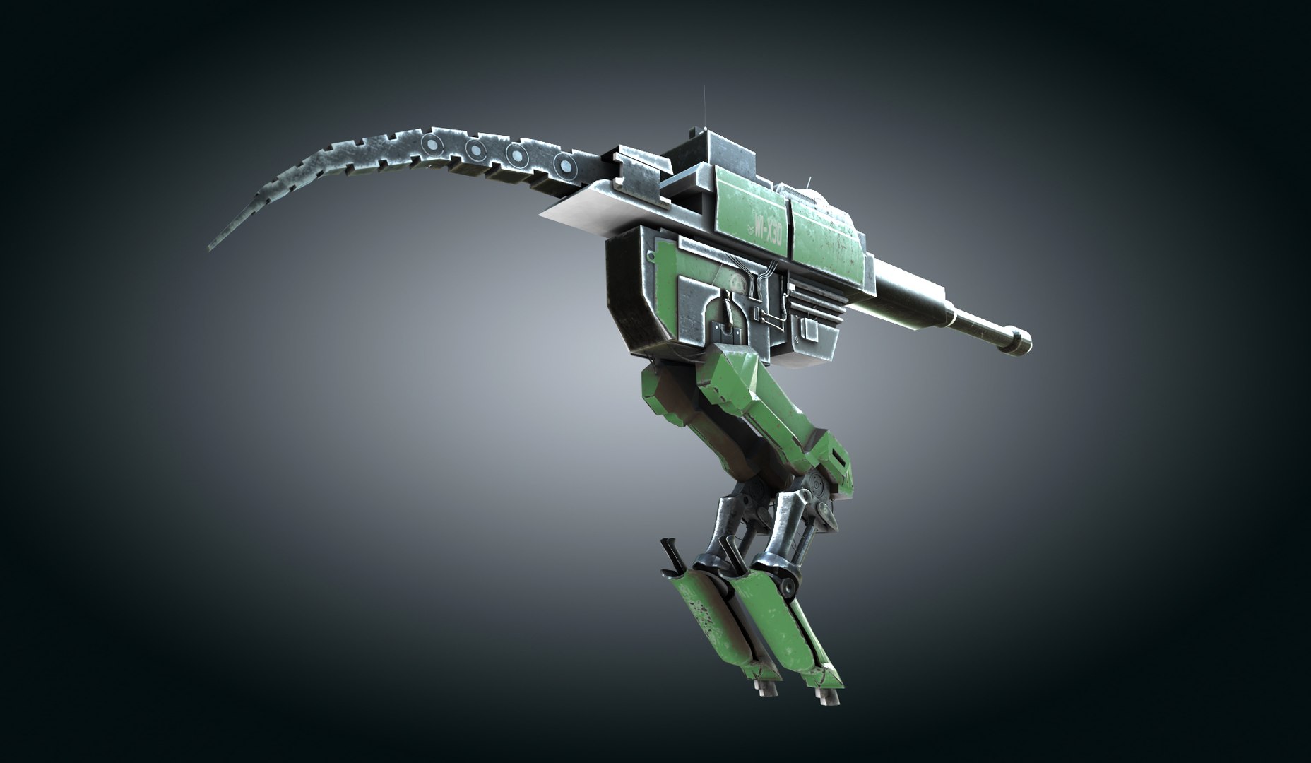 Gun Robot 3d Obj