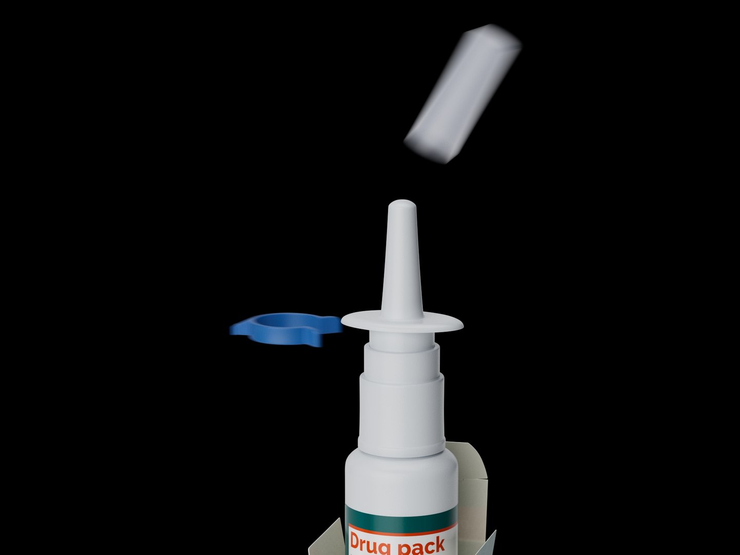 3D Model Drug Pack With Spray Bottle PBR - TurboSquid 1946394