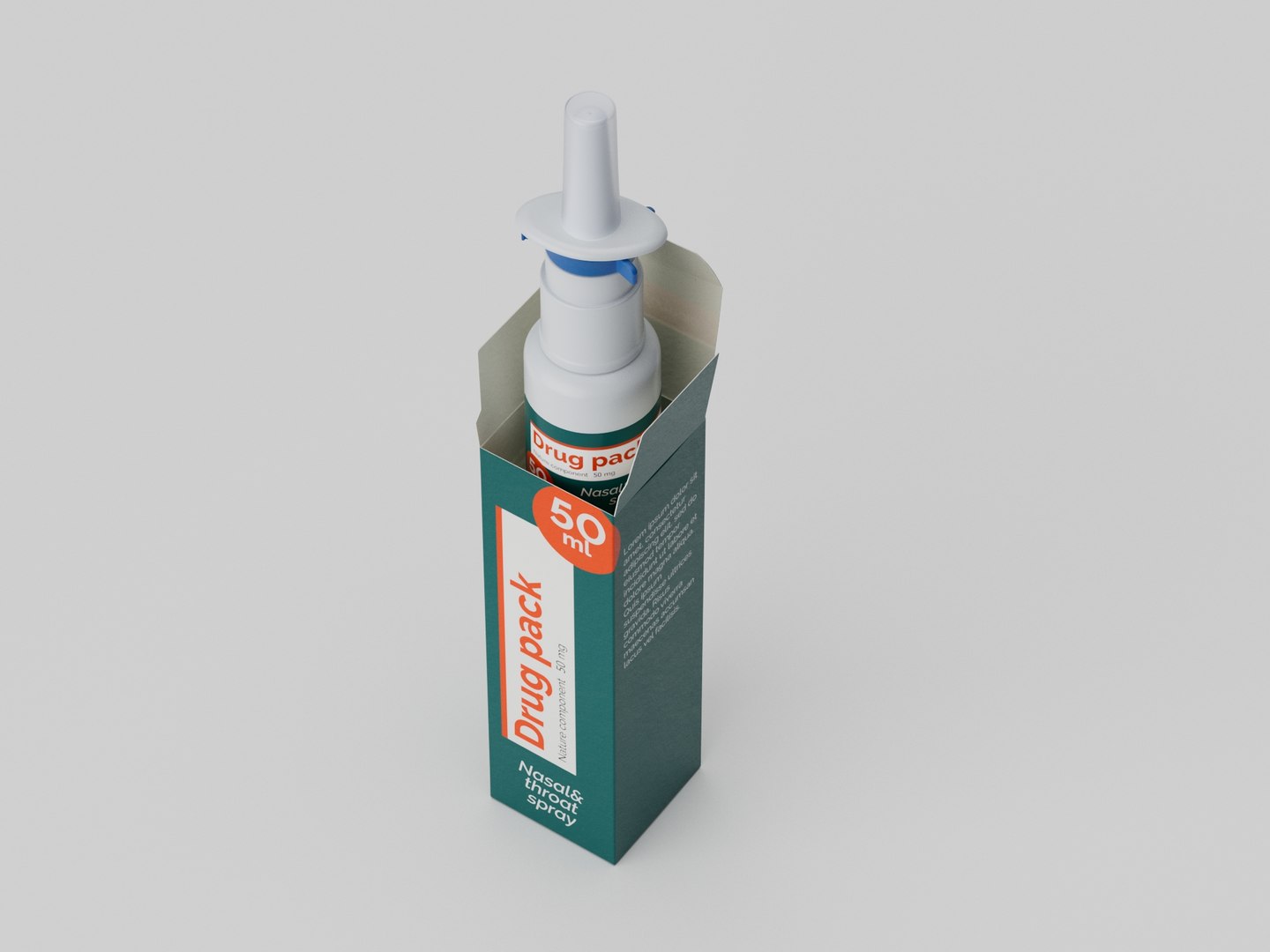 3D Model Drug Pack With Spray Bottle PBR - TurboSquid 1946394