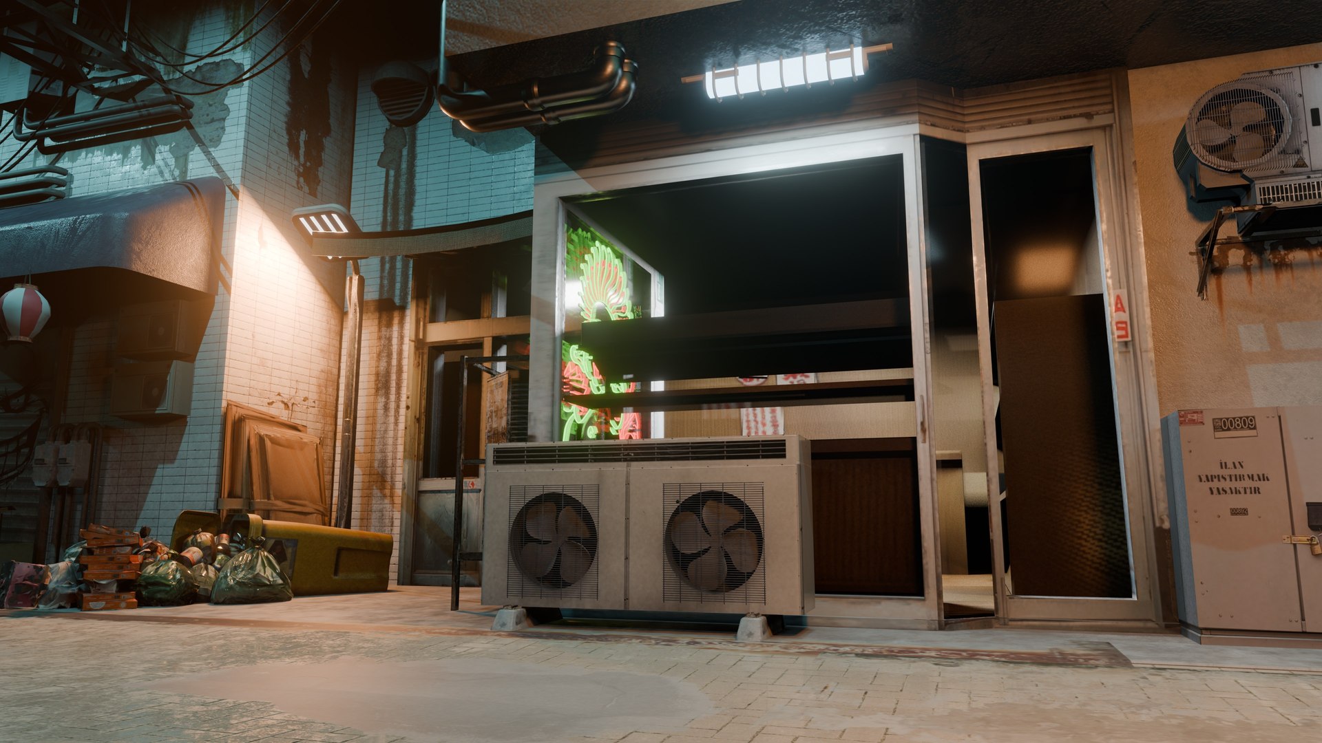 Cyberpunk Underground Bazaar 3D Model - TurboSquid 2259606