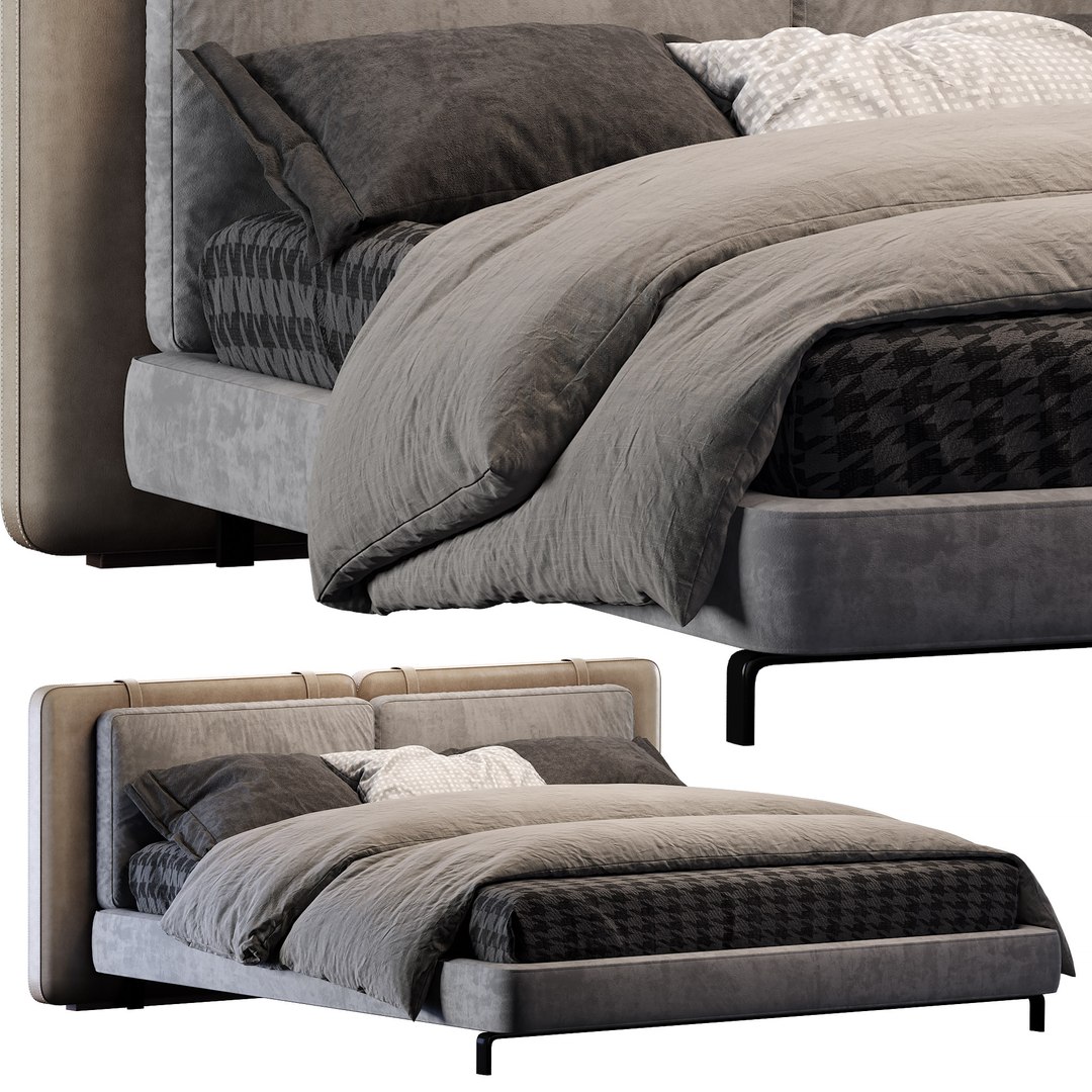 3D Model Minotti Bed Tatlin Soft - TurboSquid 1564115