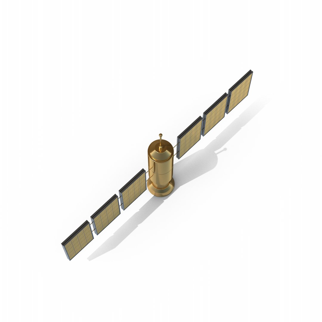 Gold Satellite 3D Model - TurboSquid 2358058