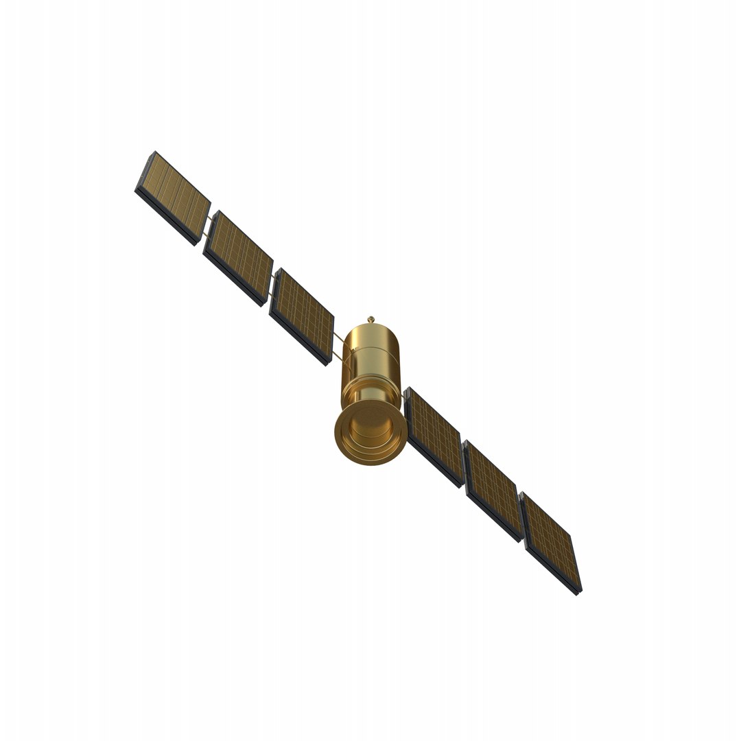 Gold Satellite 3D Model - TurboSquid 2358058