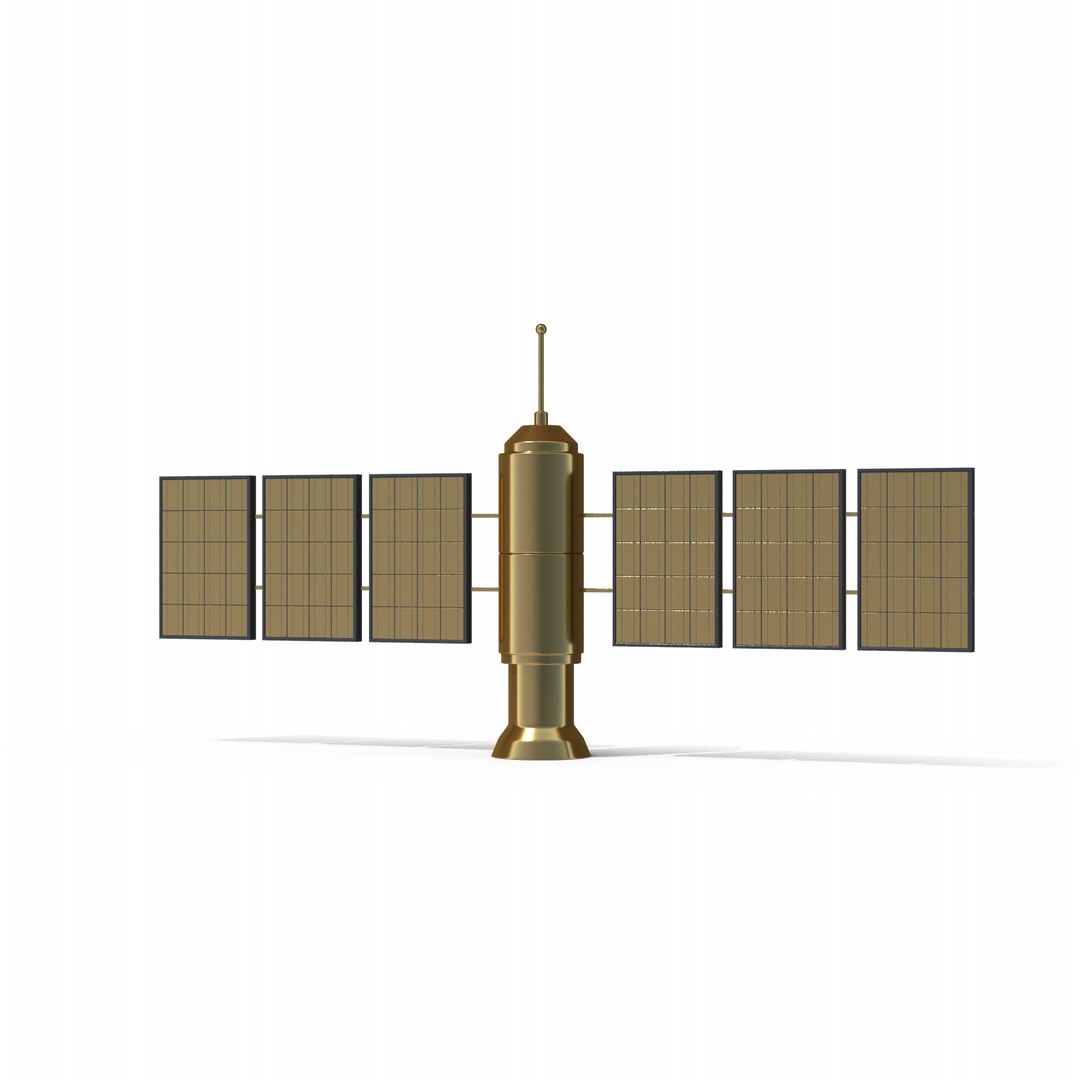 Gold Satellite 3D Model - TurboSquid 2358058
