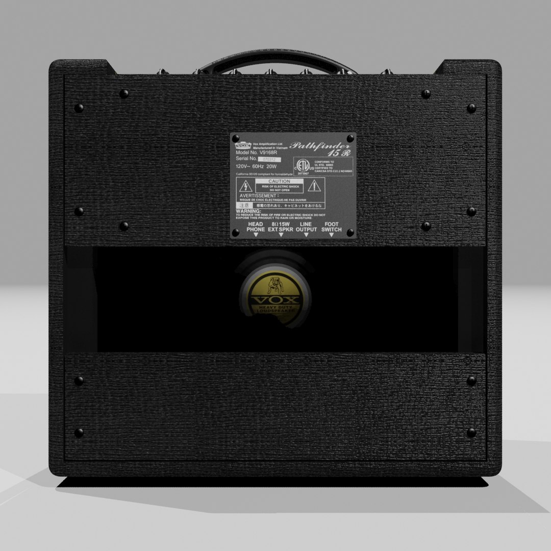 Vox Pathfinder 15r Guitar Model - TurboSquid 1221503