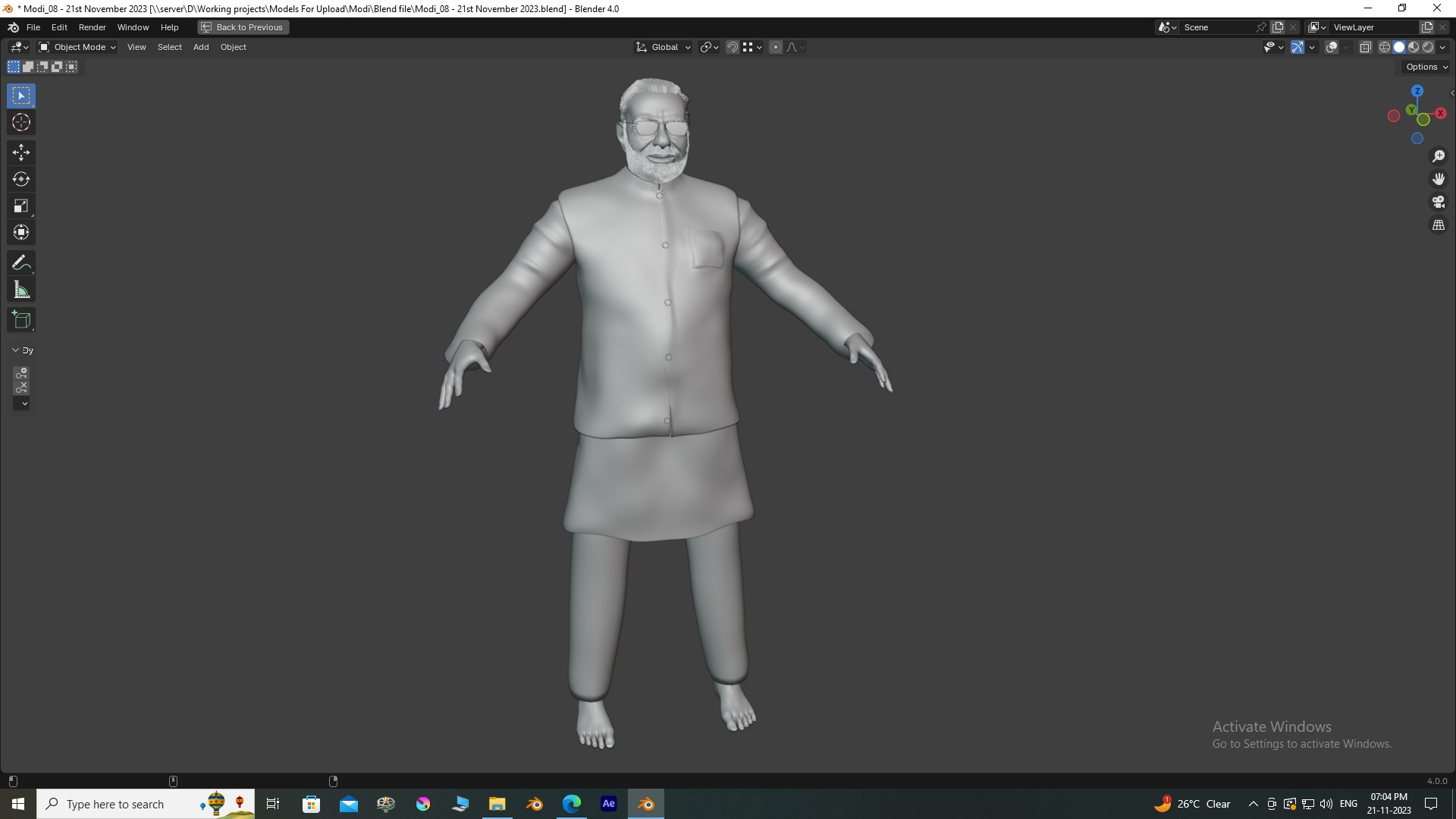 3D Narendra Modi - TurboSquid 2155347