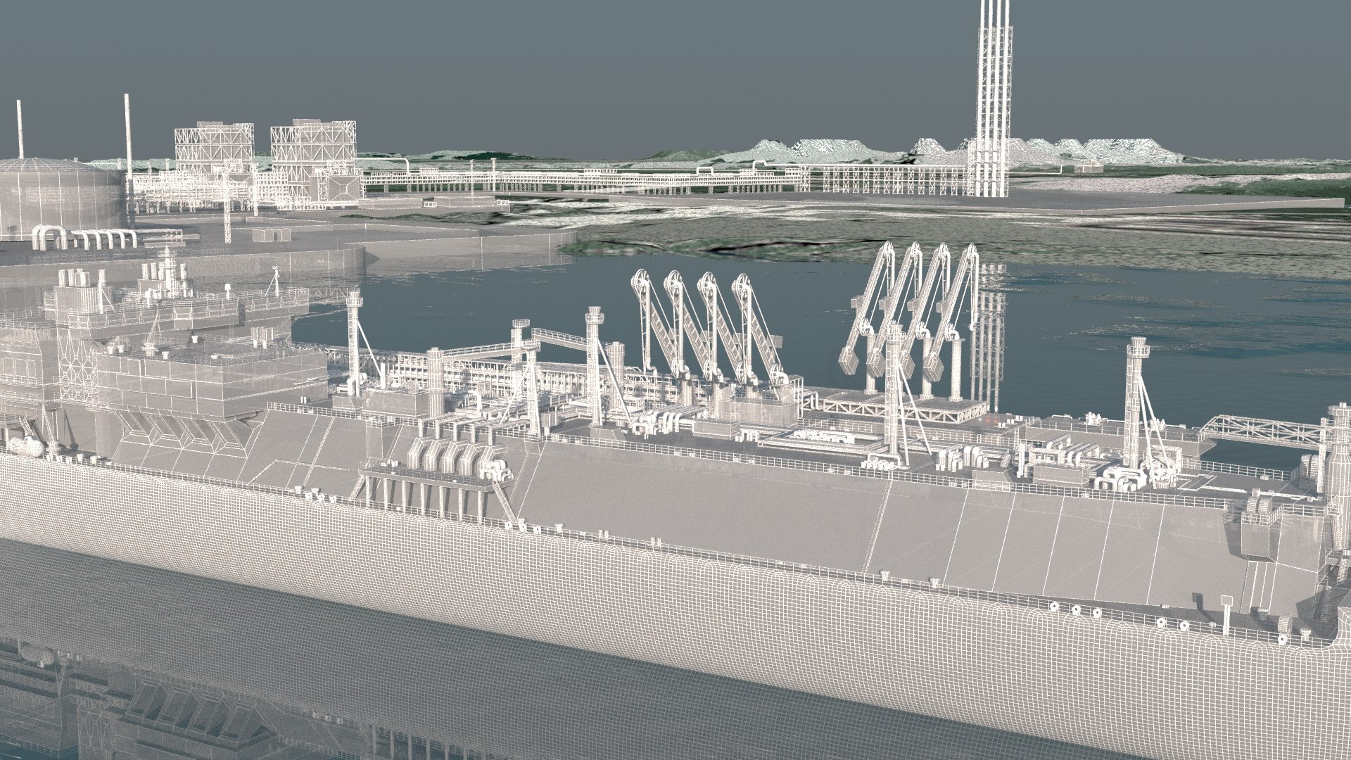 Seaport 3D Model - TurboSquid 1985280