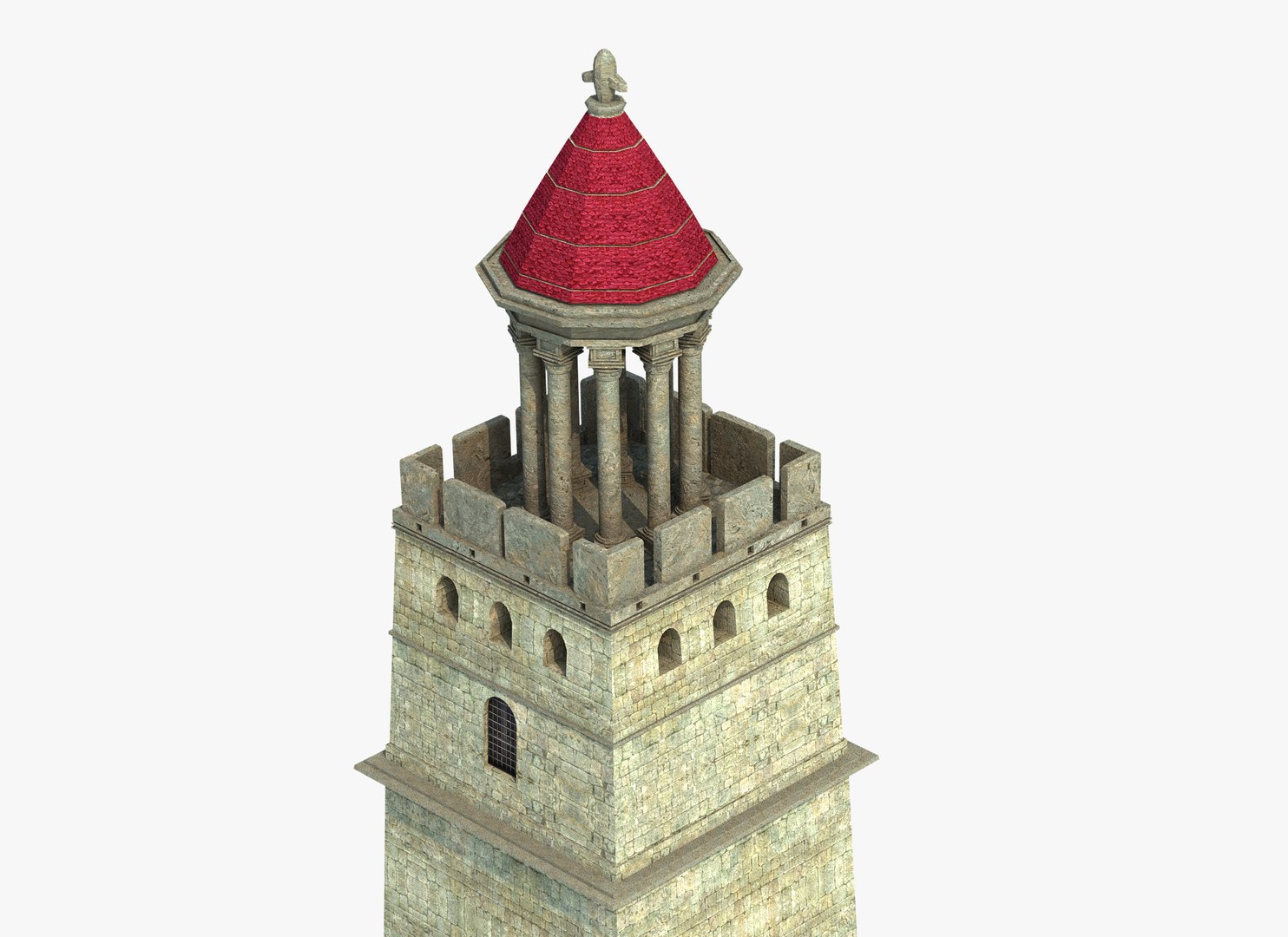 Fantasy Red Guard Tower 3D model - TurboSquid 1727074