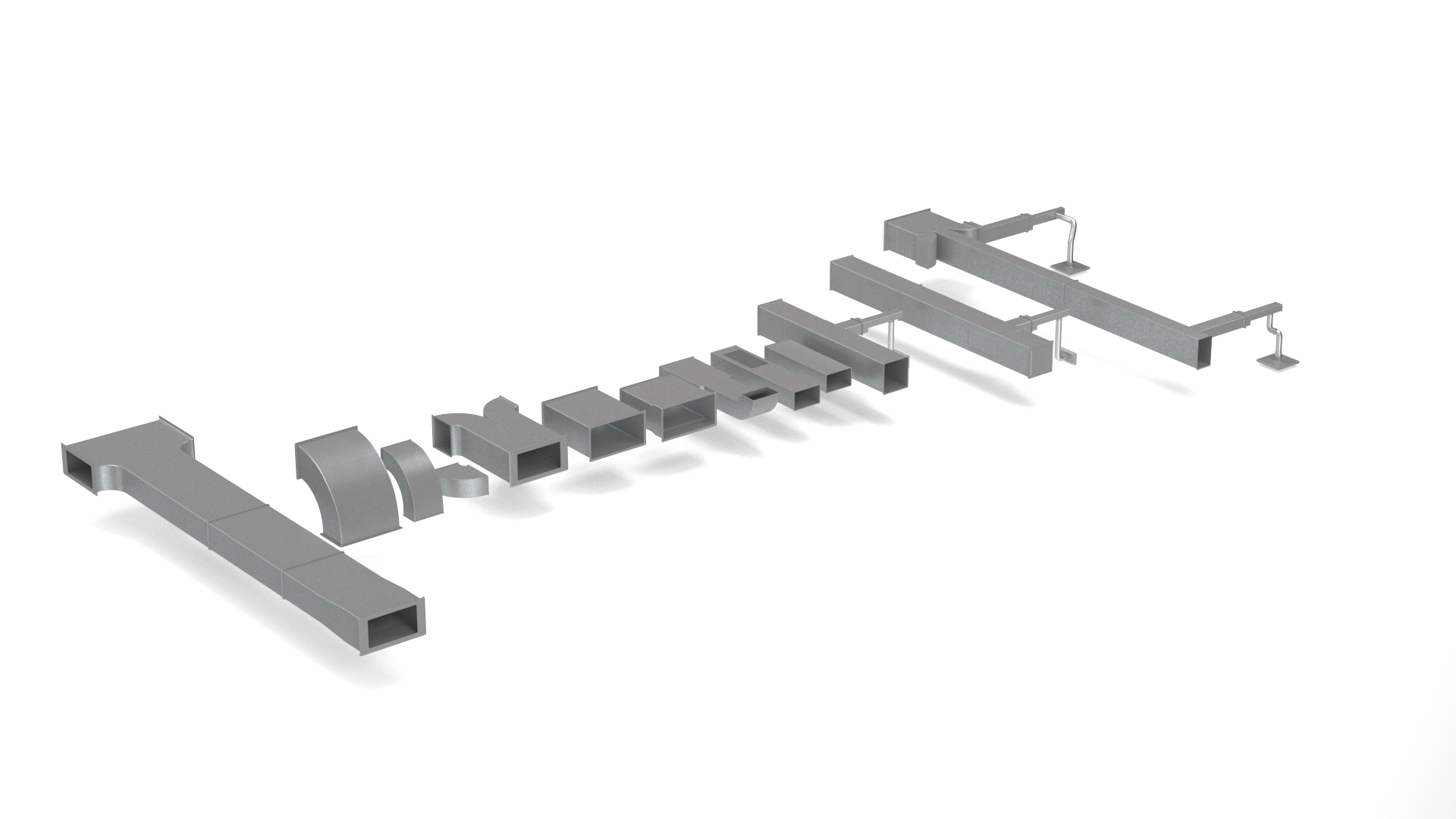 3D Modular Ventilation Duct Collection - TurboSquid 2253044