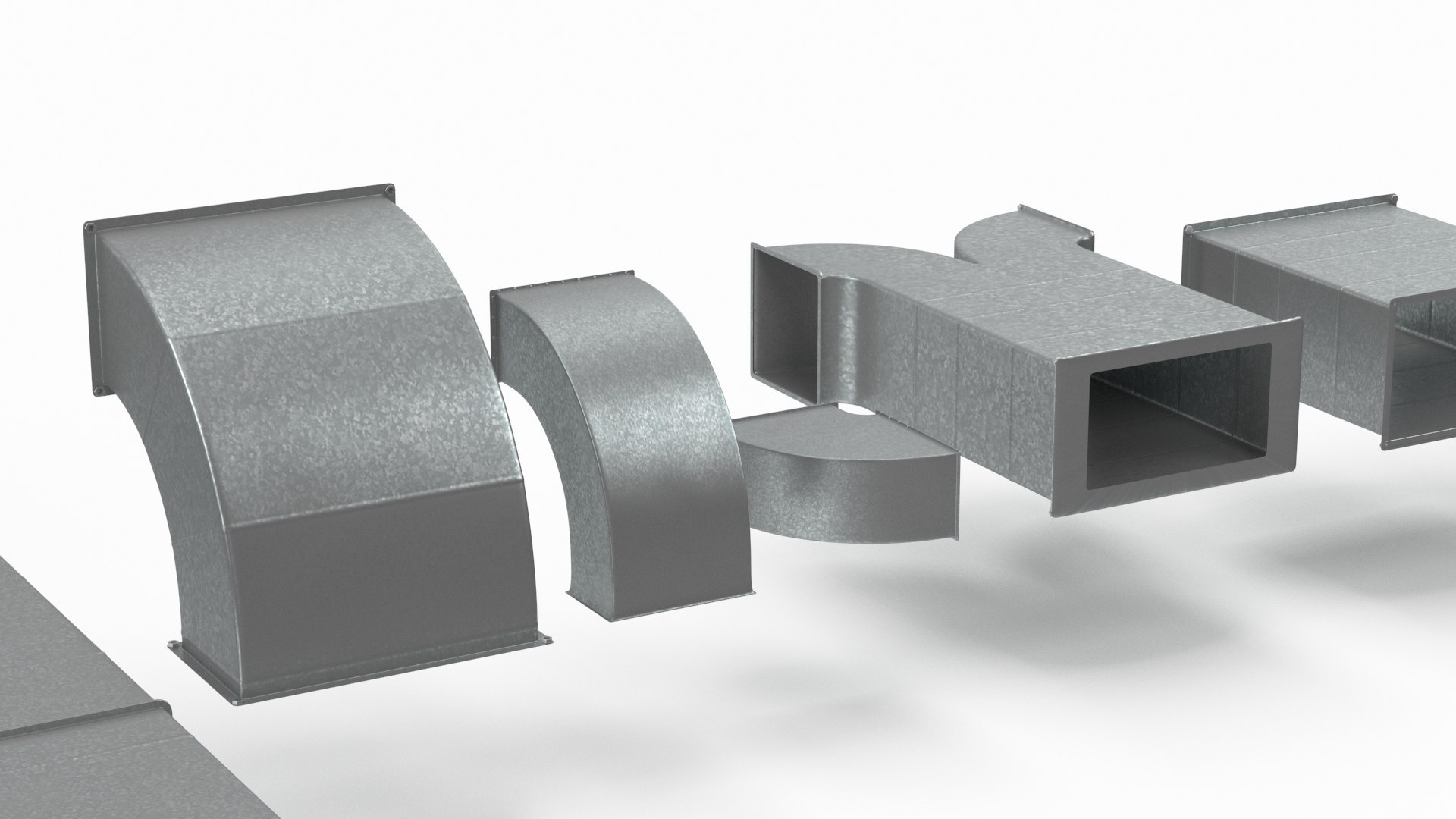 3D Modular Ventilation Duct Collection - TurboSquid 2253044