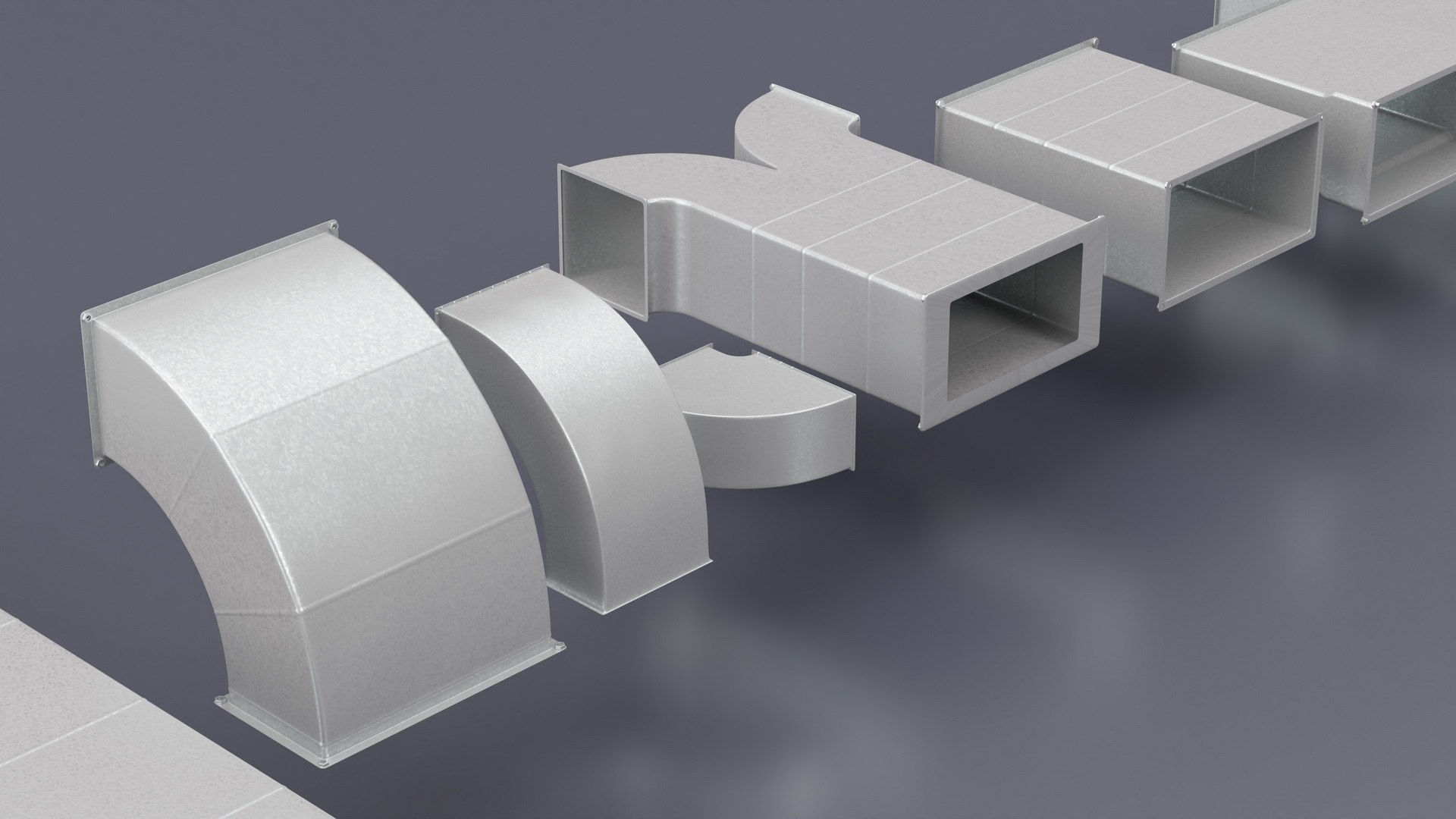 3D Modular Ventilation Duct Collection - TurboSquid 2253044