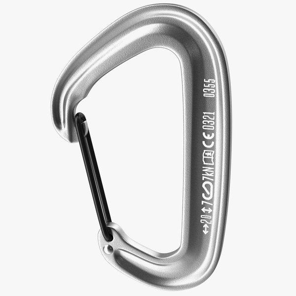 Black Diamond MiniWire Carabiner Closed Grey 3D model - TurboSquid 1836546