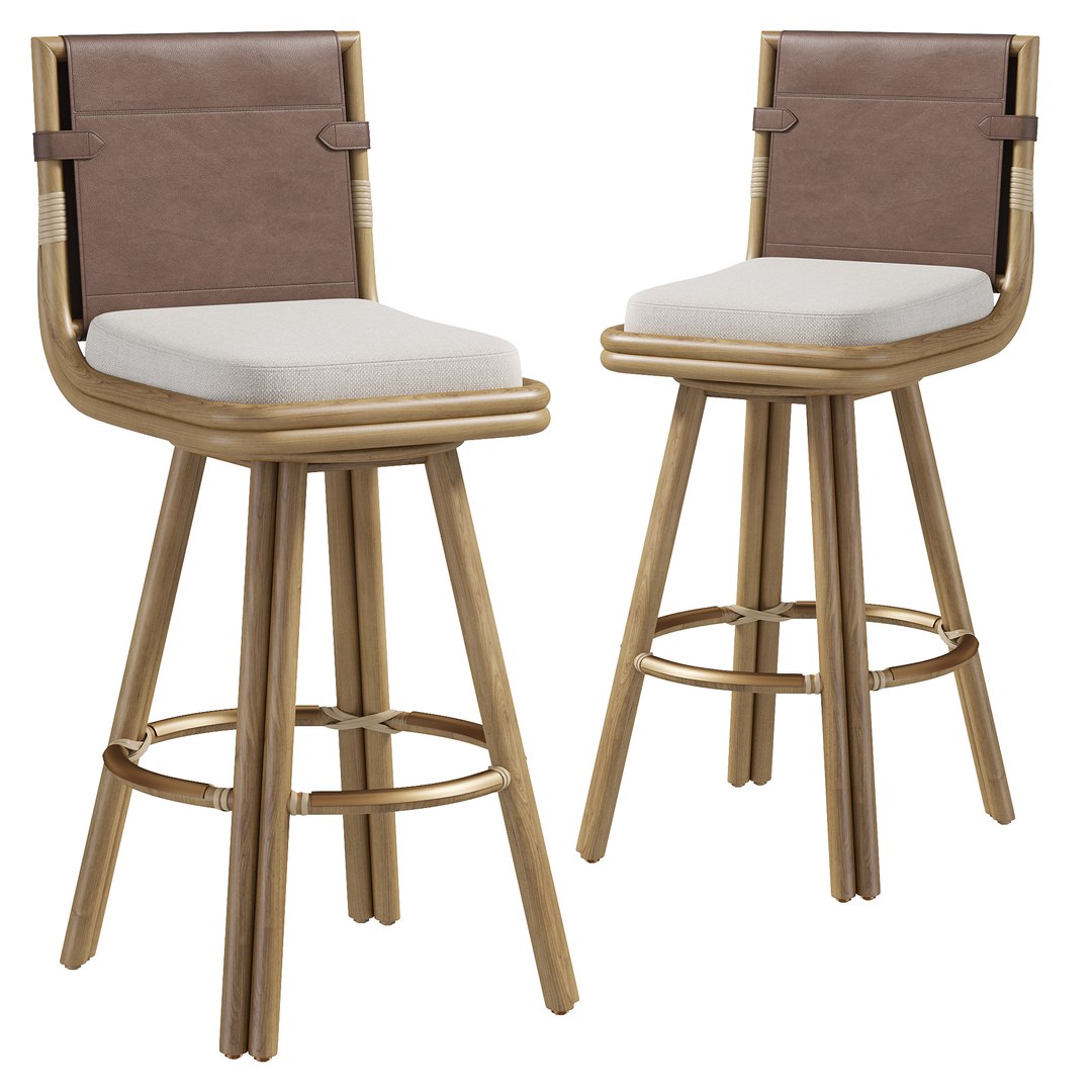 BERCUT SWIVEL COUNTER BARSTOOL By Baker Model - TurboSquid 1936795