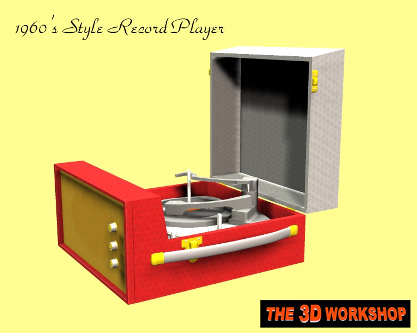 1960 S Record Player 3d Model