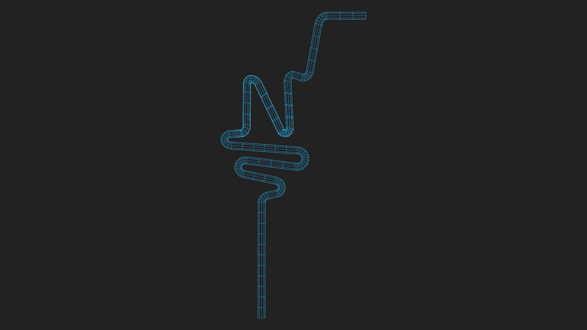 3D Crazy Straw Letter N - TurboSquid 1801301