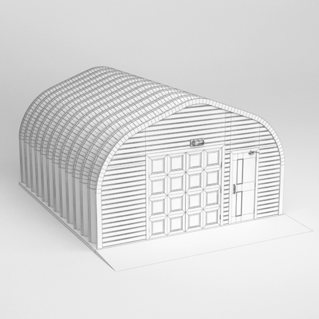 hangar warehouse 3d model