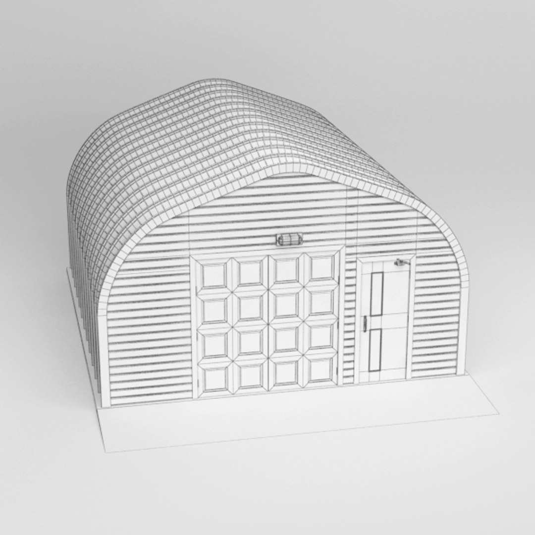 hangar warehouse 3d model