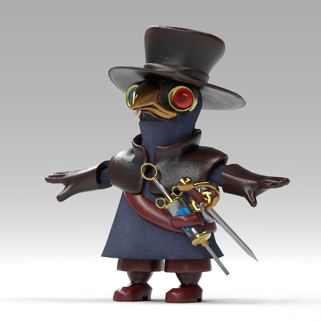 3D plague doctor character - TurboSquid 1696512