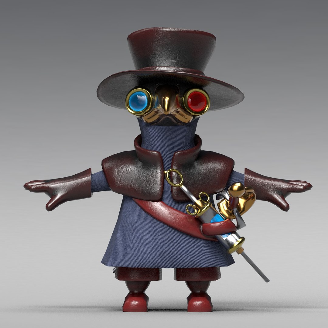 3D plague doctor character - TurboSquid 1696512
