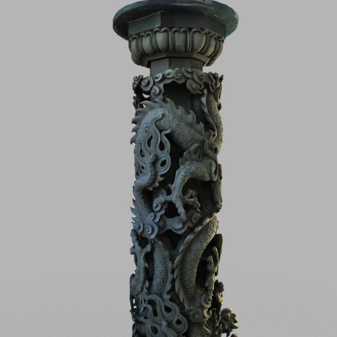 3D Dragon Column - TurboSquid 1290803