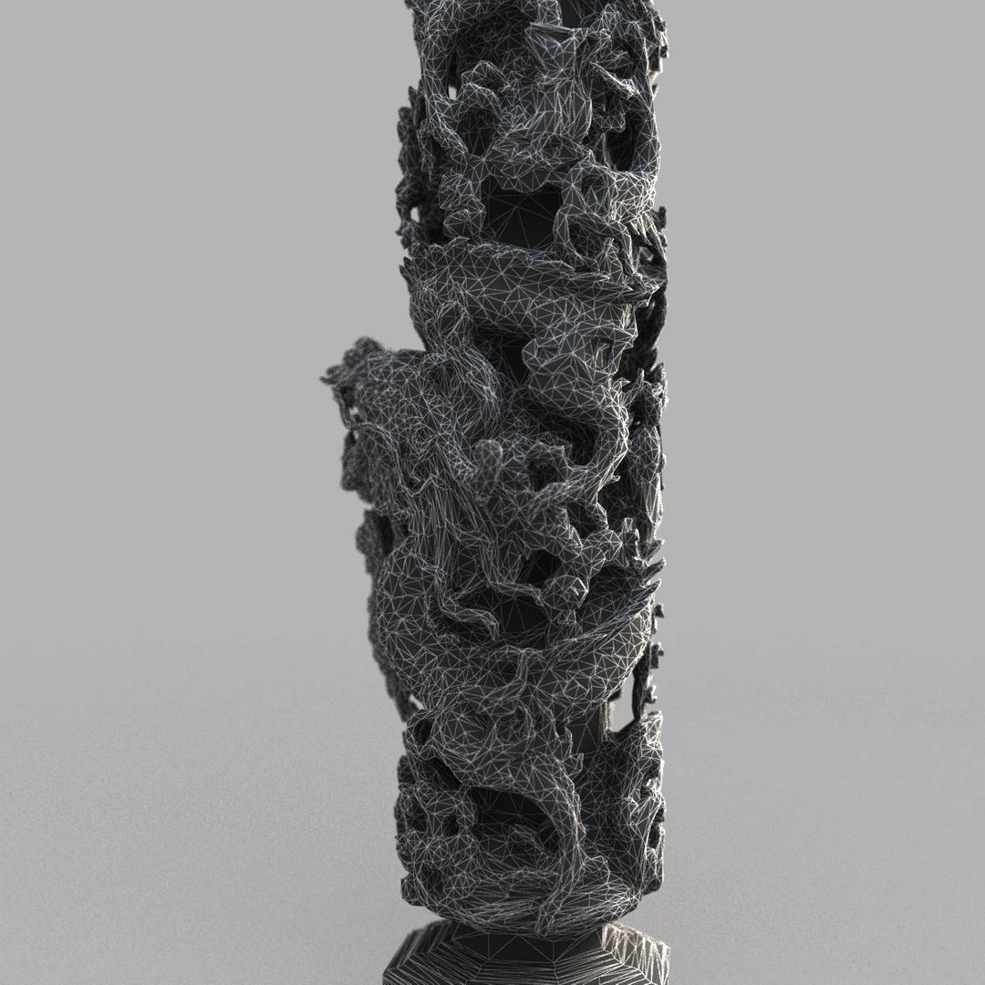 3D Dragon Column - TurboSquid 1290803