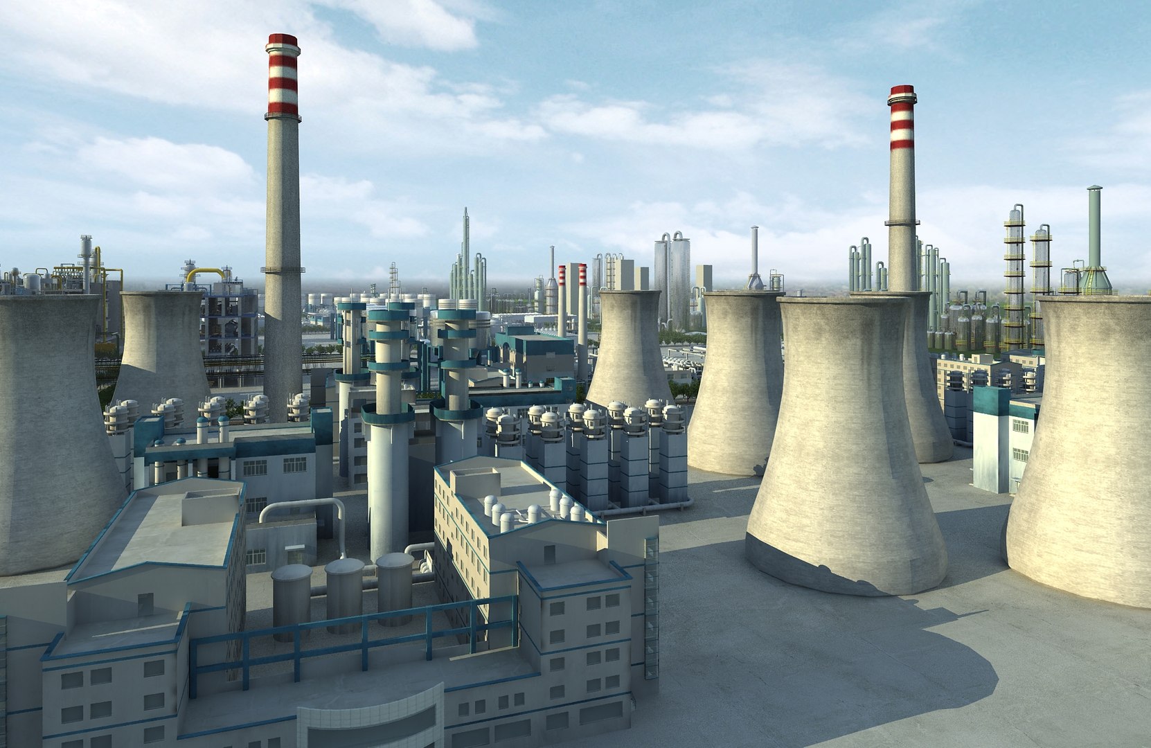 Factory Landscape 01 3D Model - TurboSquid 2102024