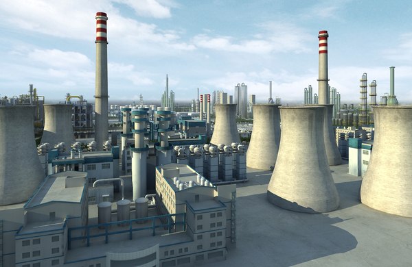 Petroleum Refinery 3D Models for Download | TurboSquid