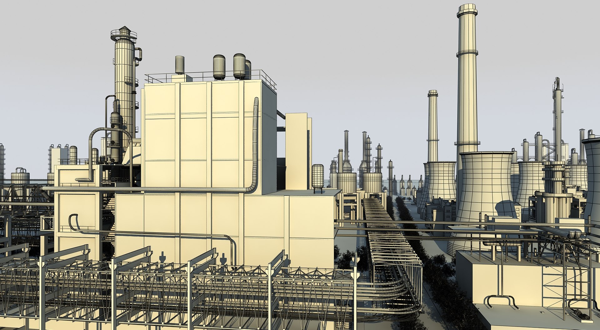 Factory Landscape 01 3D Model - TurboSquid 2102024