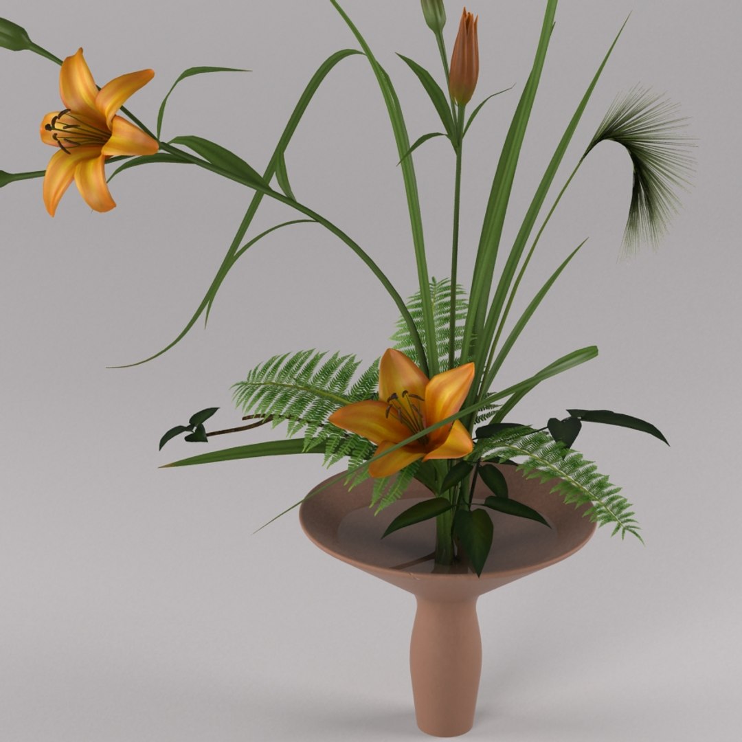 3d model lilly ikebana
